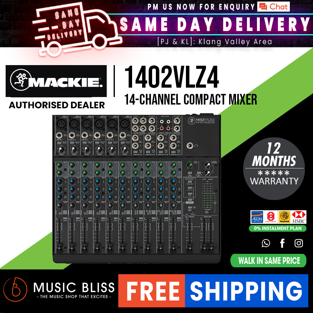 Mackie 1402VLZ4 14-Channel Analog Mixer | Music Bliss Malaysia