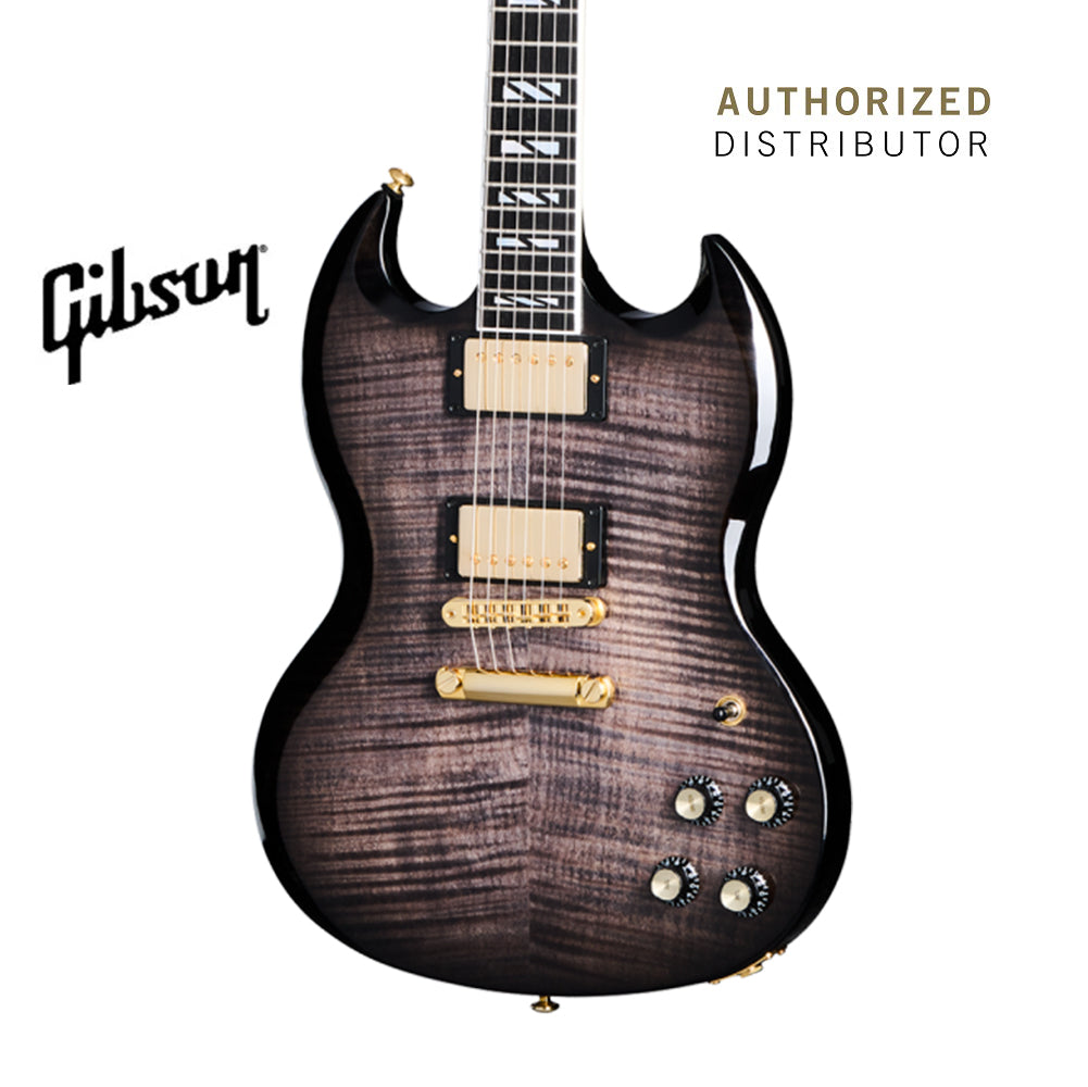 GIBSON SG SUPREME ELECTRIC GUITAR - TRANSLUCENT EBONY BURST | Music ...