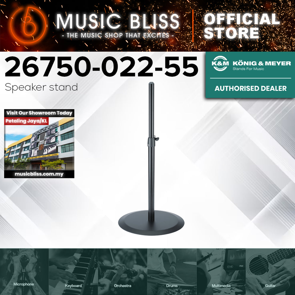 K&M 26750 Speaker Stand with Round Base | Music Bliss Malaysia