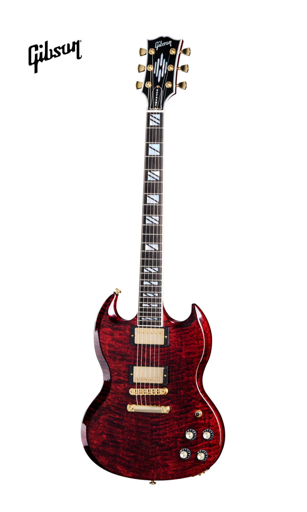 GIBSON SG SUPREME ELECTRIC GUITAR - WINE RED | Music Bliss Malaysia