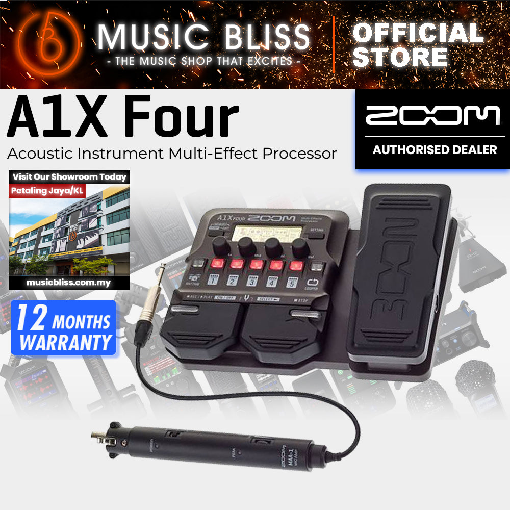 Zoom A1X Four Acoustic Instrument Multi-Effect Processor (A1XFour ...