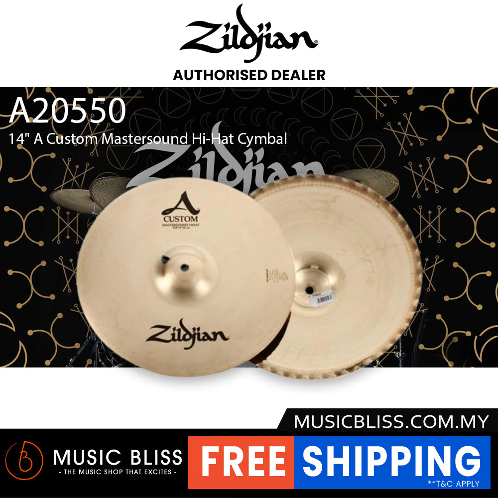Zildjian 14" A Custom Mastersound Hi-Hat Cymbals - Pair (A20550 ...