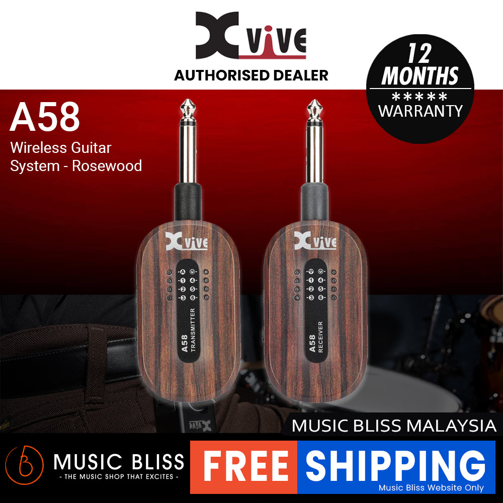 Xvive A58 Wireless Guitar System - Rosewood | Music Bliss Malaysia