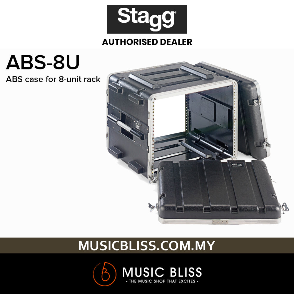 Stagg ABS-8U Flight Case Equipment Case for Wireless Mic and ...