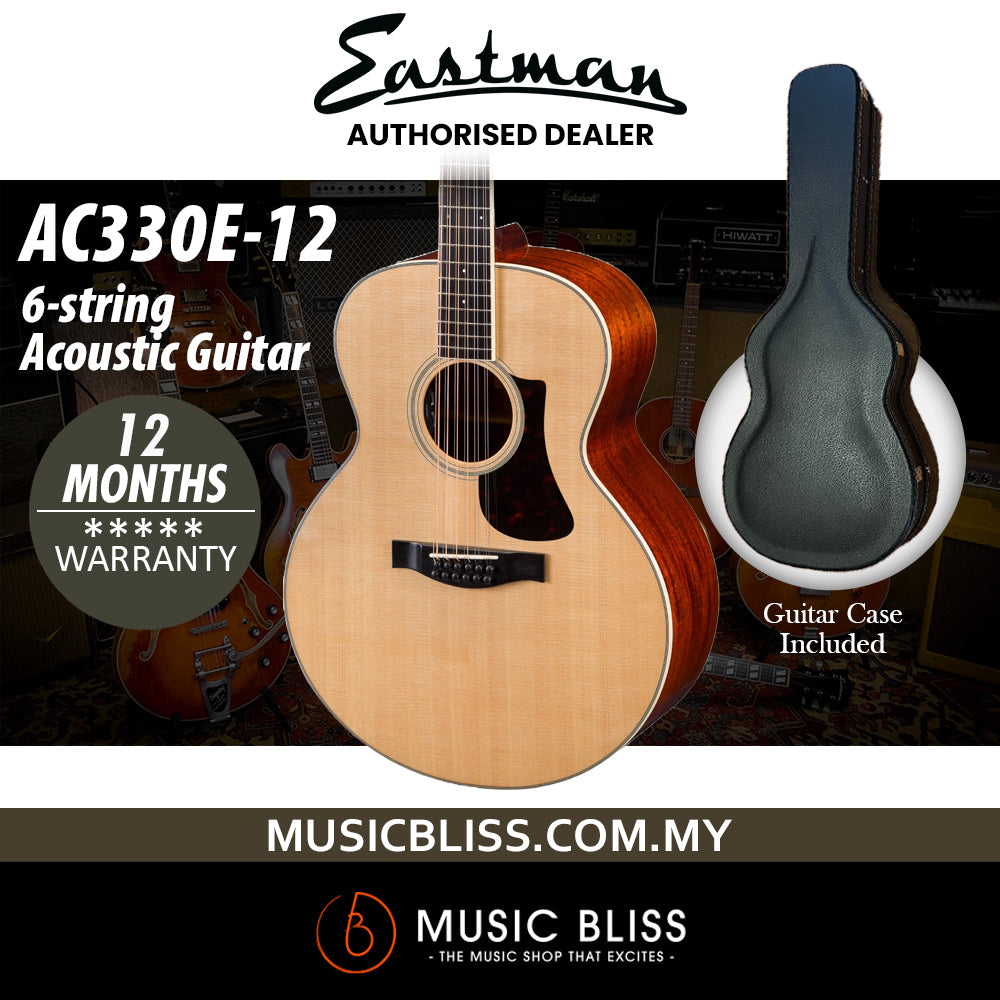 Eastman Guitars AC330E-12 Jumbo 12-string Acoustic-electric Guitar ...