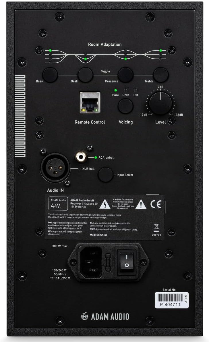 ADAM Audio A4V 4-inch Powered Studio Monitor - Pair | Music Bliss Malaysia