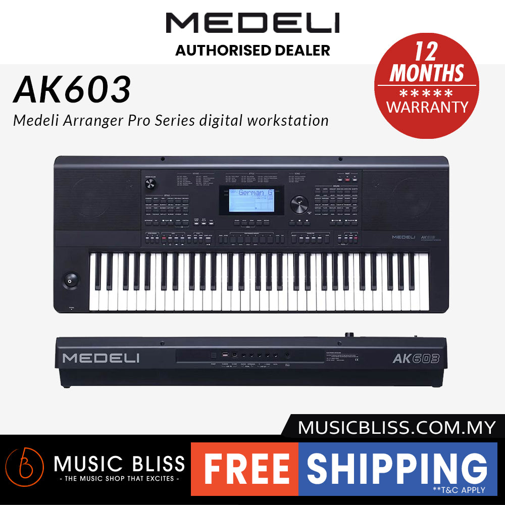 Medeli AK603 61-Key Keyboard | Music Bliss Malaysia