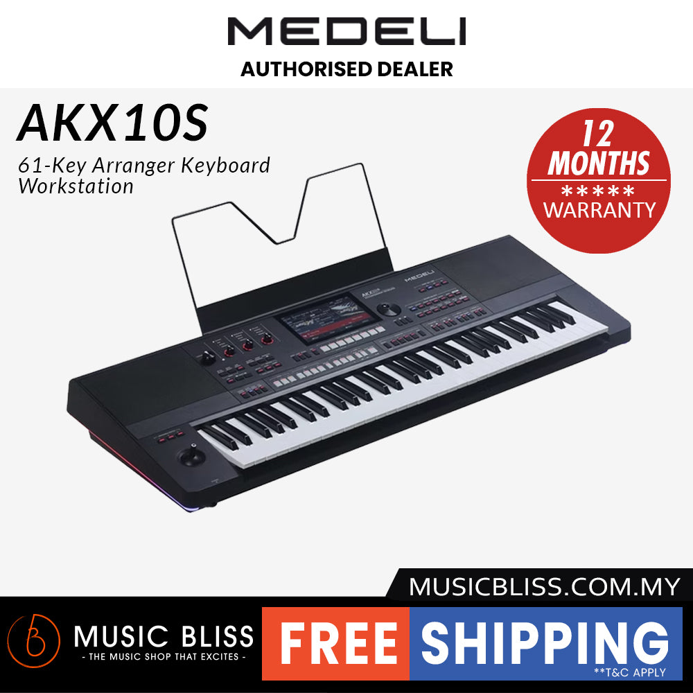 Medeli AKX10s 61-Key Arranger Keyboard Workstation (AKX-10) | Music Bliss Malaysia