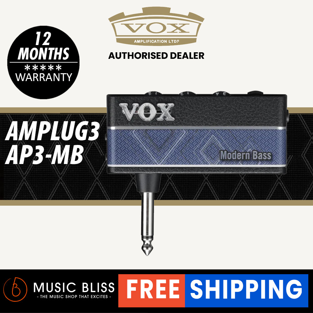 Vox amPlug 3 Modern Bass Headphone Guitar Amp (amPlug3 / AP3-MB ...