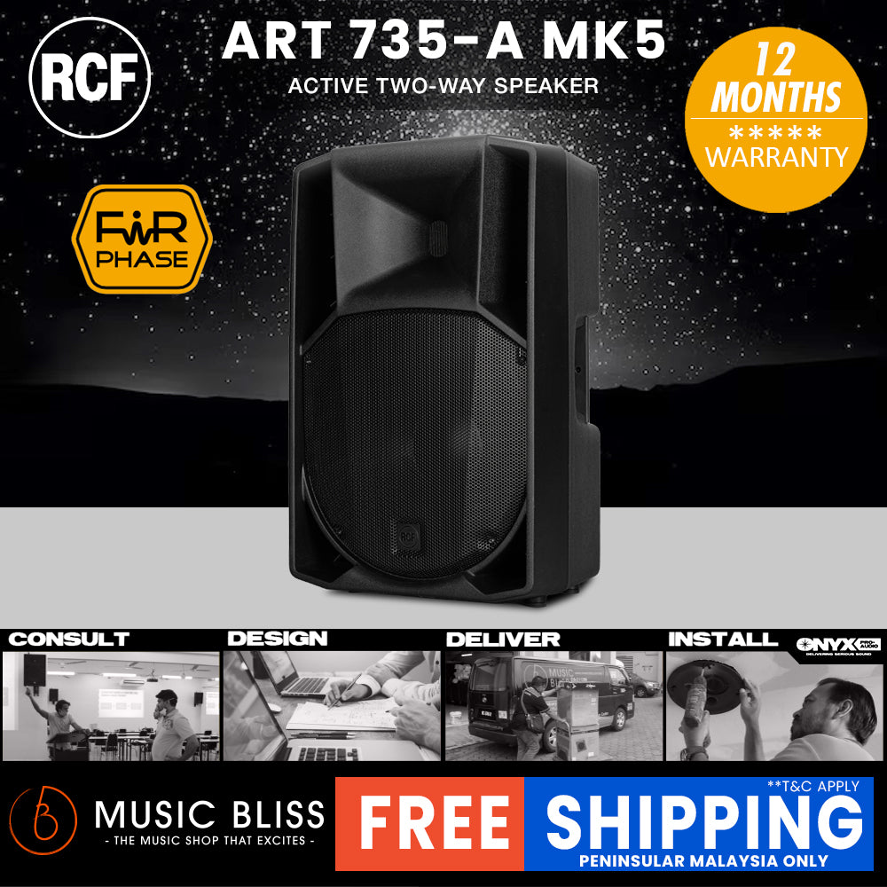 RCF ART 735-A MK5 15" 1400W 2-way Active Powered Speaker (ART735AMK5 ...