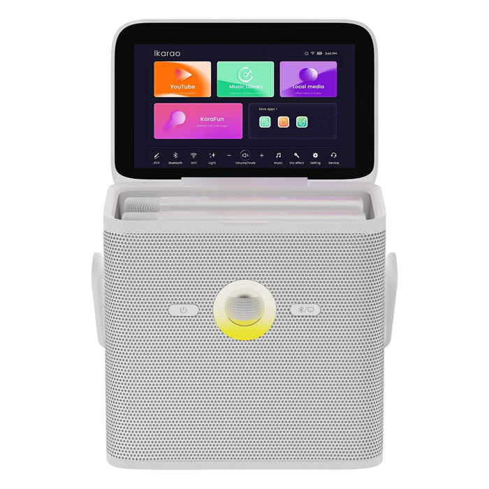 Ikarao Shell S3 Portable Karaoke Machine With Built-In 7" Screen Lyrics ...