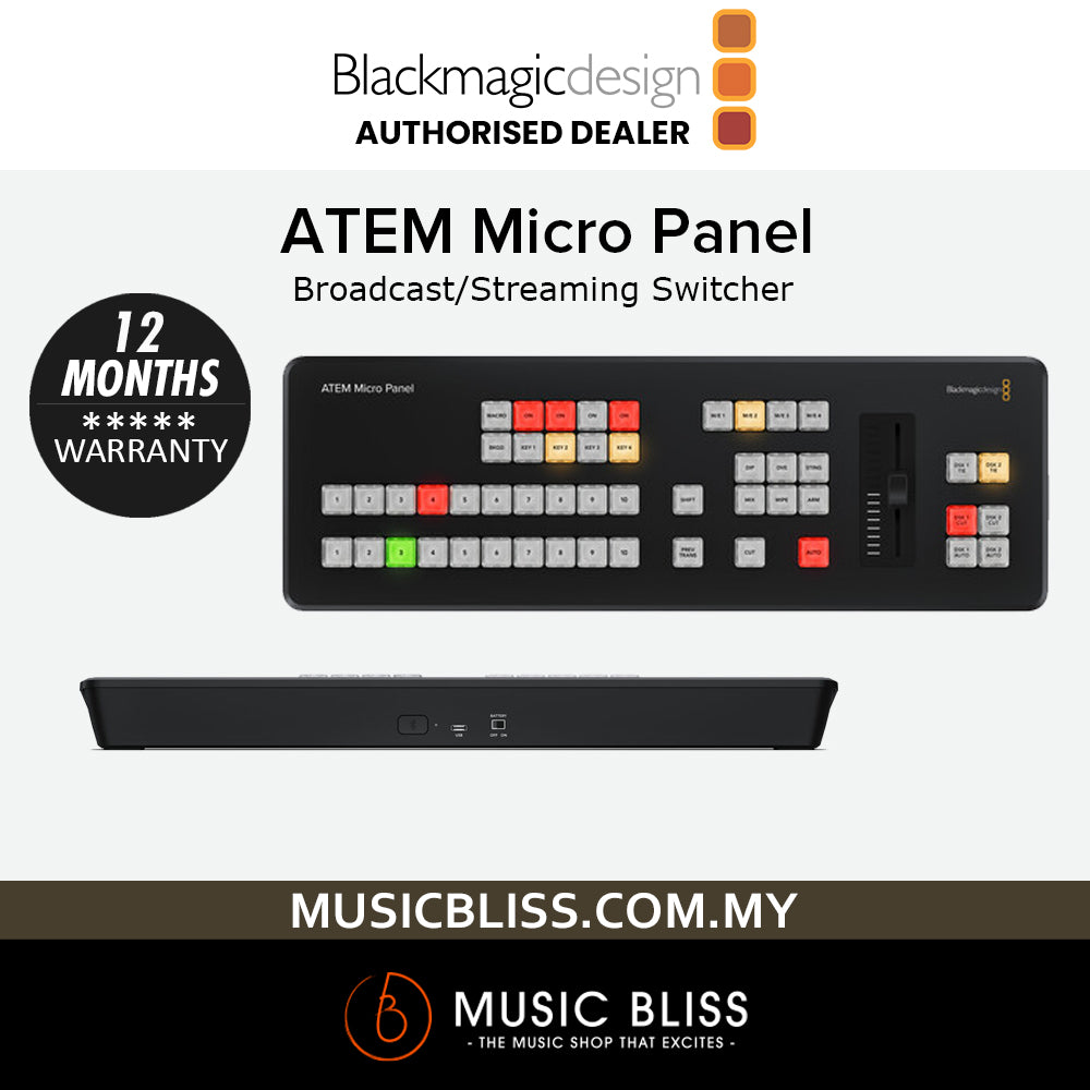 Blackmagic Design ATEM Micro Panel Broadcast/Streaming Switcher | Music ...