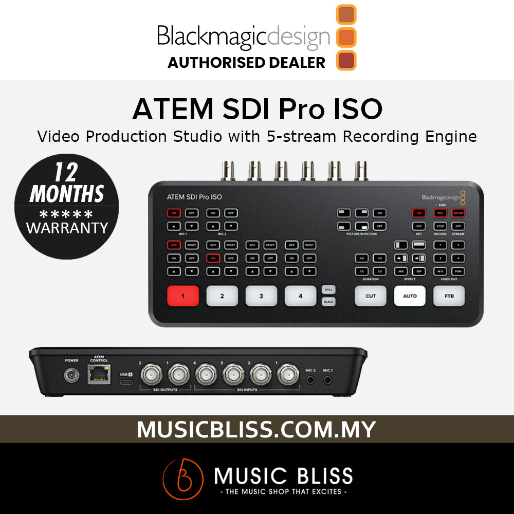 Blackmagic Design ATEM SDI Pro ISO Video Production Studio with 5 ...