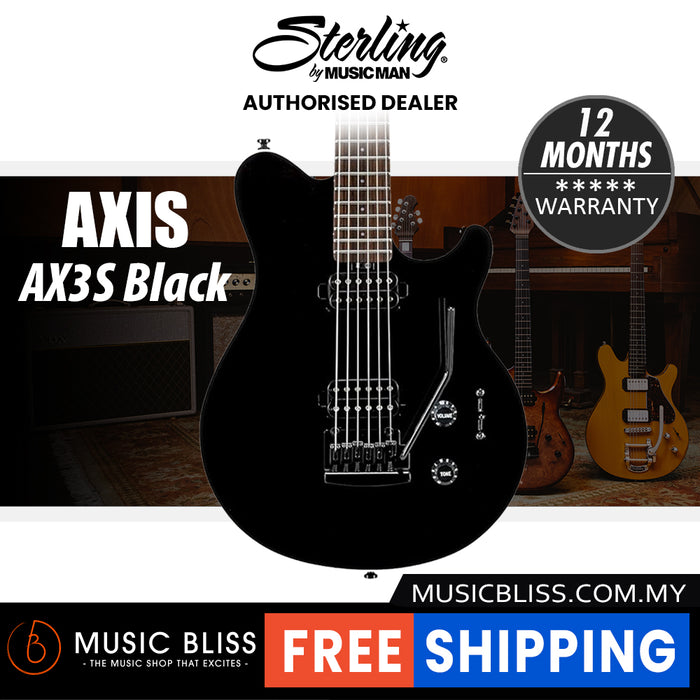 Sterling By Music Man Axis Electric Guitar - Black (AX3S / AX-3S ...