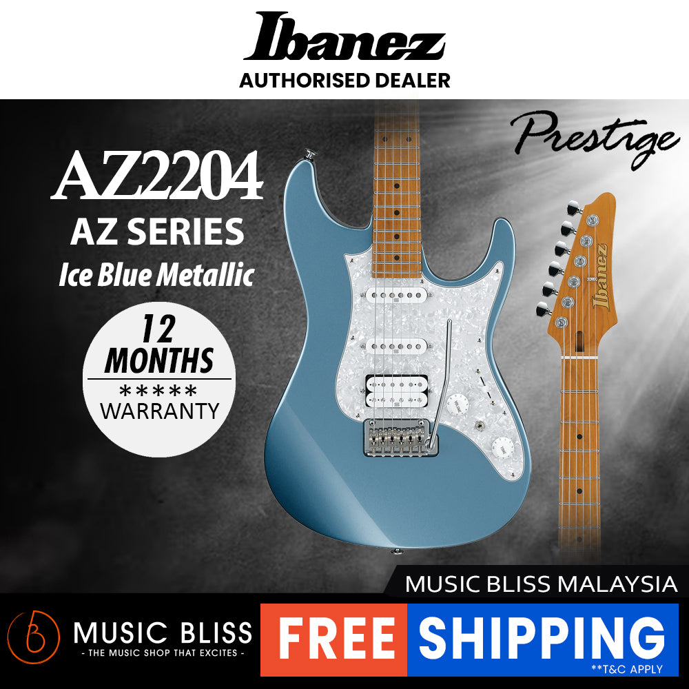 Ibanez Prestige AZ2204 Electric Guitar - Ice Blue Metallic (AZ2204-ICM ...