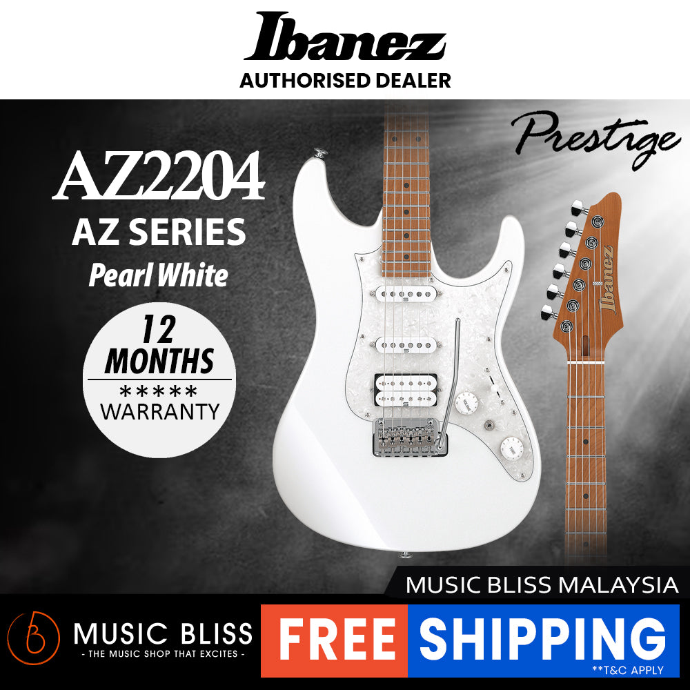 Ibanez Prestige AZ2204 Electric Guitar - Pearl White (AZ2204-PW) MADE ...