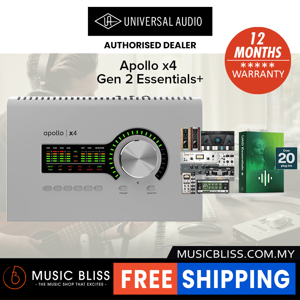 Universal Audio Apollo x4 Gen 2 Essentials+ 12x18 Thunderbolt Audio ...