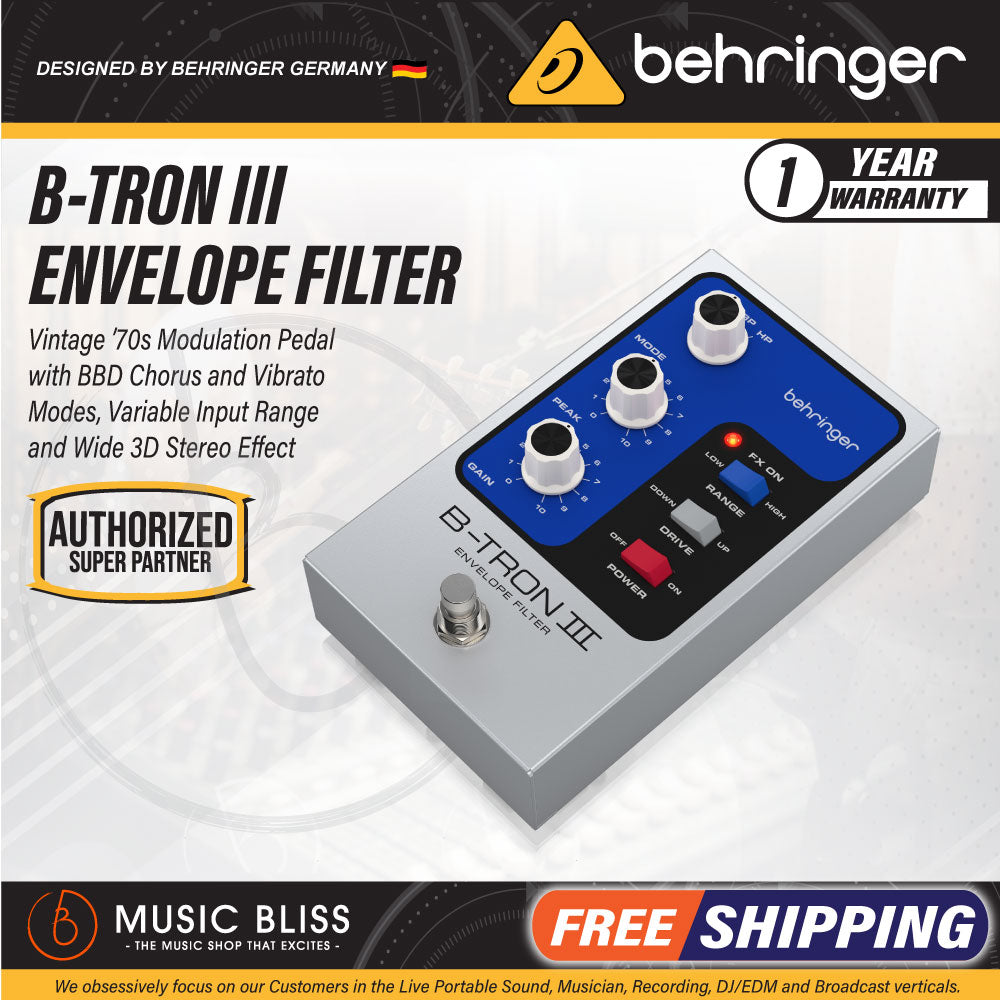 Behringer B-Tron III Envelope Filter Pedal | Music Bliss Malaysia