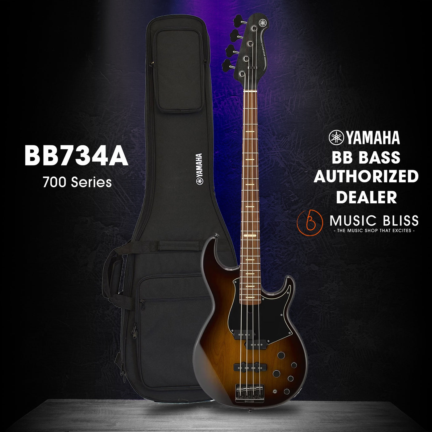 Yamaha BB734A 4-string Electric Bass Guitar (BB-734A) | Music Bliss ...