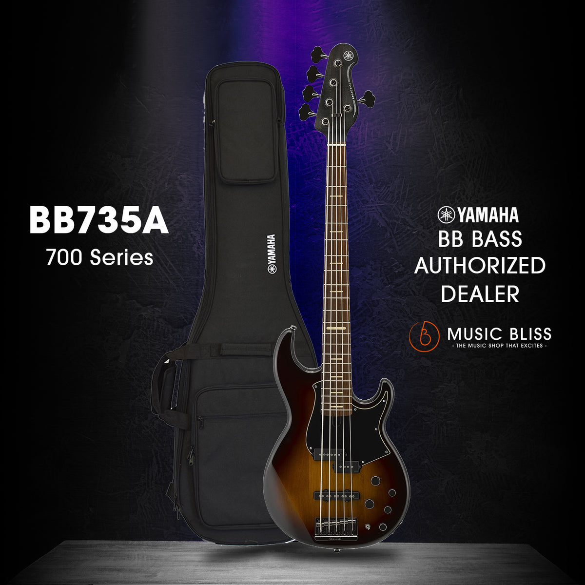 Yamaha BB735A 5-string Electric Bass Guitar - Dark Coffee Sunburst (BB ...