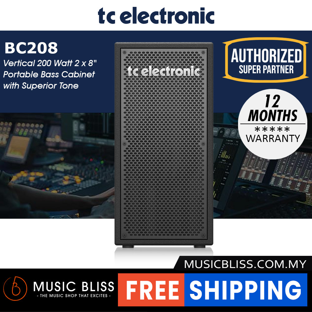 TC Electronic BC208 2x8" 200-watt Bass Cabinet (BC-208) | Music Bliss ...