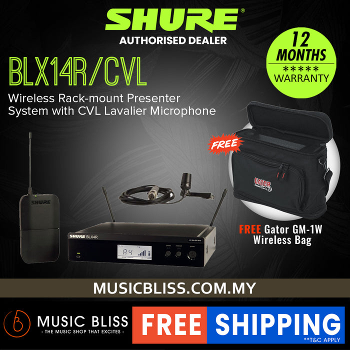 Shure BLX14R/CVL Wireless Rack-mount Presenter System, BLX4R Wireless ...