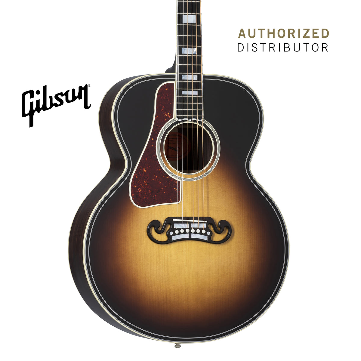 GIBSON SJ-200 WESTERN CLASSIC LEFT-HANDED ACOUSTIC GUITAR - VINTAGE SUNBURST (SJ200) | Music ...