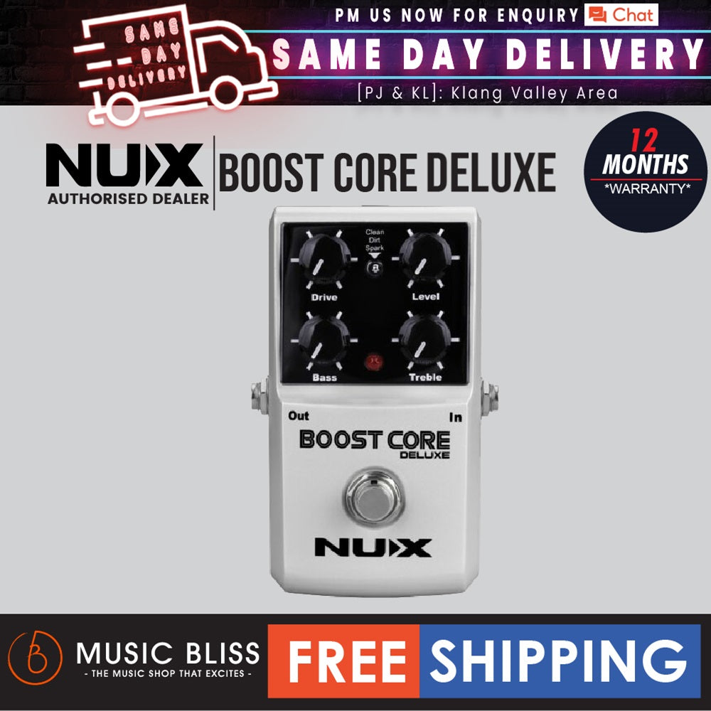NUX Boost Core Deluxe Booster Effect Pedal Overdrive Distortion 3 Boost ...