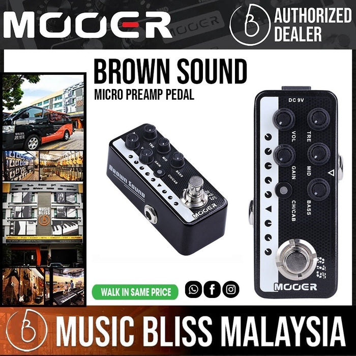 Mooer 015 Brown Sound Micro Preamp Pedal | Music Bliss Malaysia