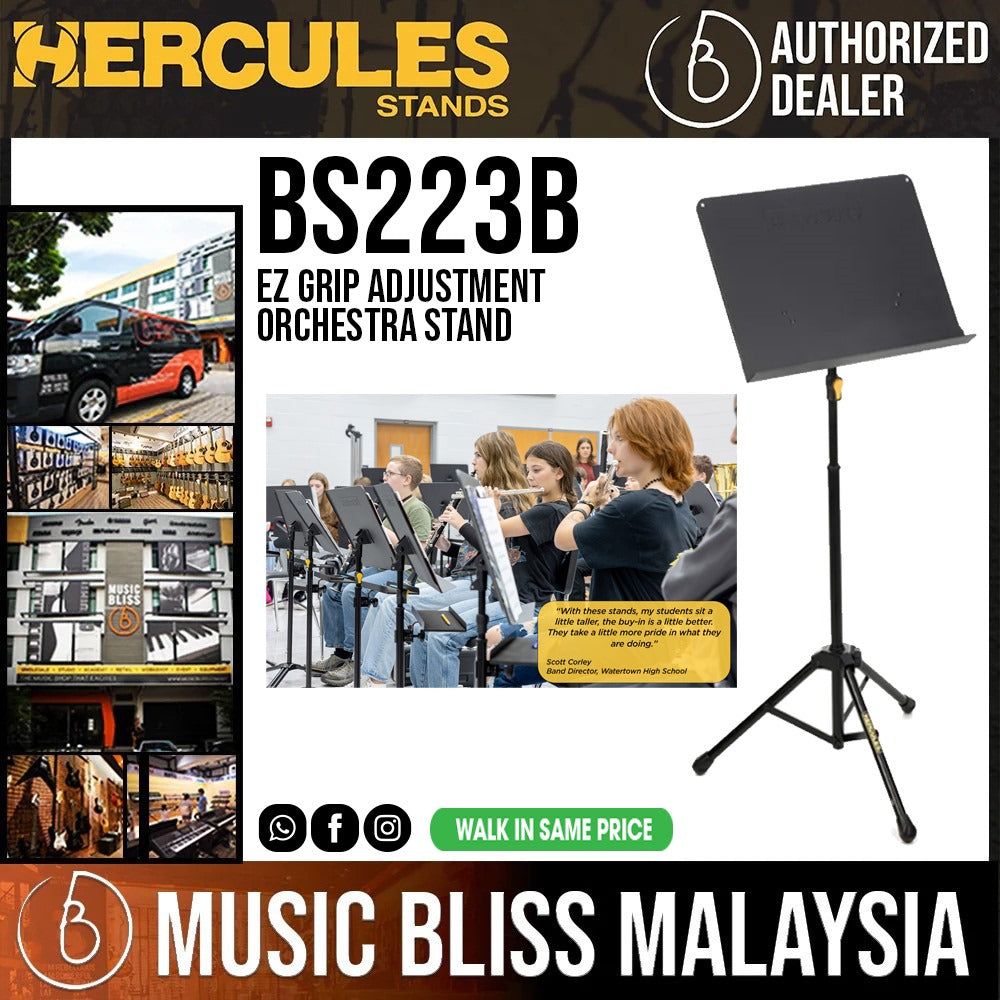 Hercules BS223B Music Stand | Music Bliss Malaysia