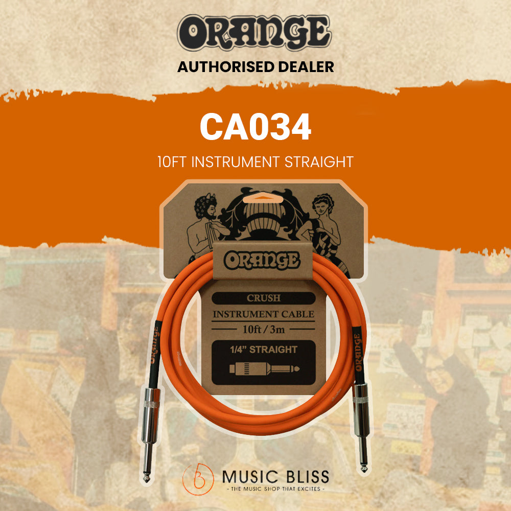 Orange Crush 10ft Instrument Cable Straight to Straight (CA034) | Music ...