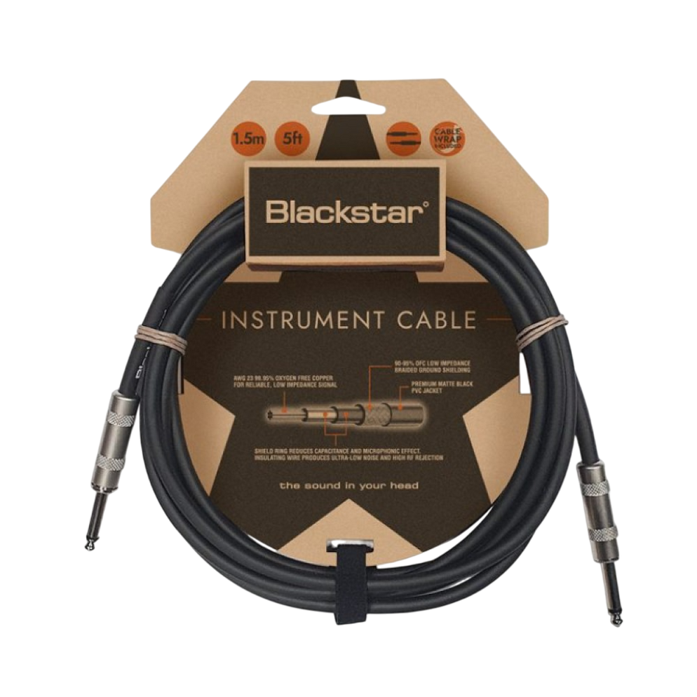 Blackstar CABLE-STD-1M-SS 3ft Standard Instrument Cable, Straight ...