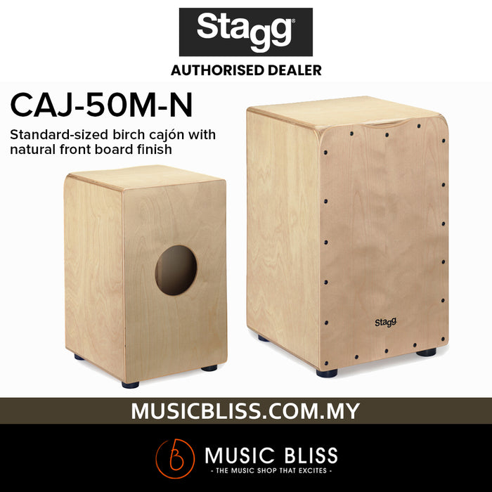 Stagg CAJ-50M Medium Sized Cajon - Natural | Music Bliss Malaysia