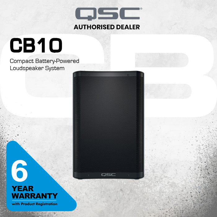 QSC CB10 10-inch Compact Battery-Powered 90° Loudspeaker | Music Bliss ...