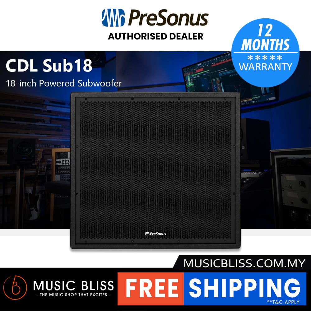 PreSonus CDL Sub18 18-inch Powered Subwoofer | Music Bliss Malaysia