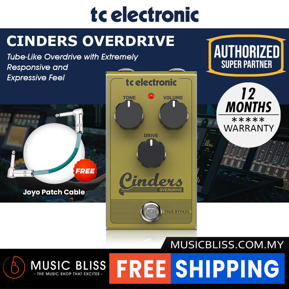 TC Electronic Cinders Overdrive Guitar Effects Pedal | Music Bliss Malaysia