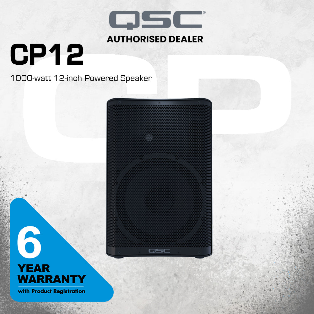 QSC CP12 1000-watt 12-inch Powered Speaker | Music Bliss Malaysia