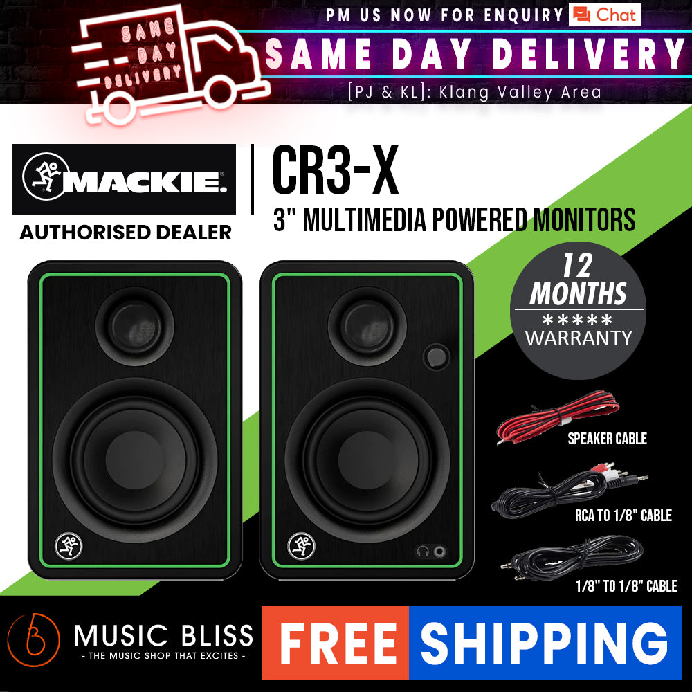 Mackie CR3-X 3" Multimedia Monitors - Pair (CR3X / CR3 X) | Music Bliss ...
