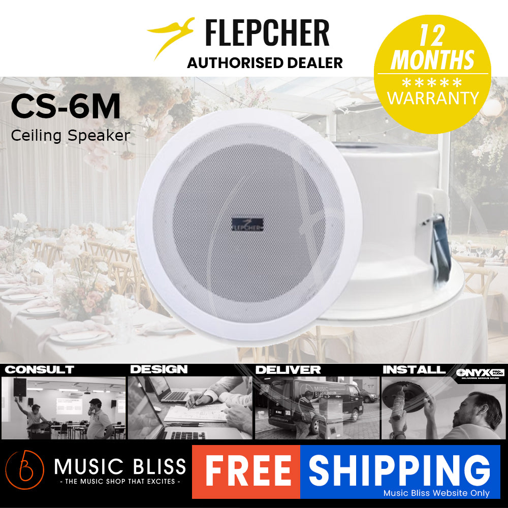 Flepcher CS-6M Ceiling Speaker (CS6M / CS 6M) | Music Bliss Malaysia