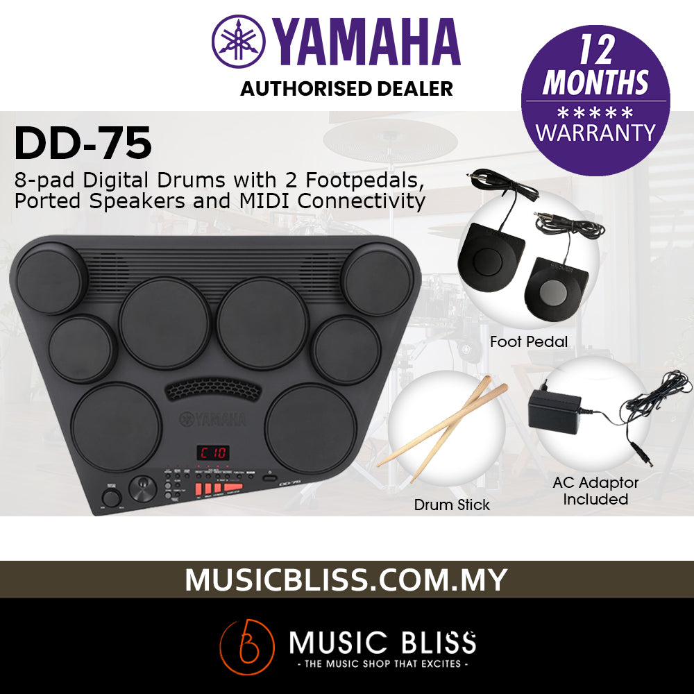 Yamaha DD-75 Portable Digital Drum (DD-75 / DD 75) | Music Bliss Malaysia