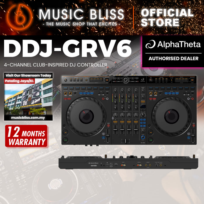 AlphaTheta DDJ-GRV6 4-channel DJ Controller with Groove Circuit | Music ...