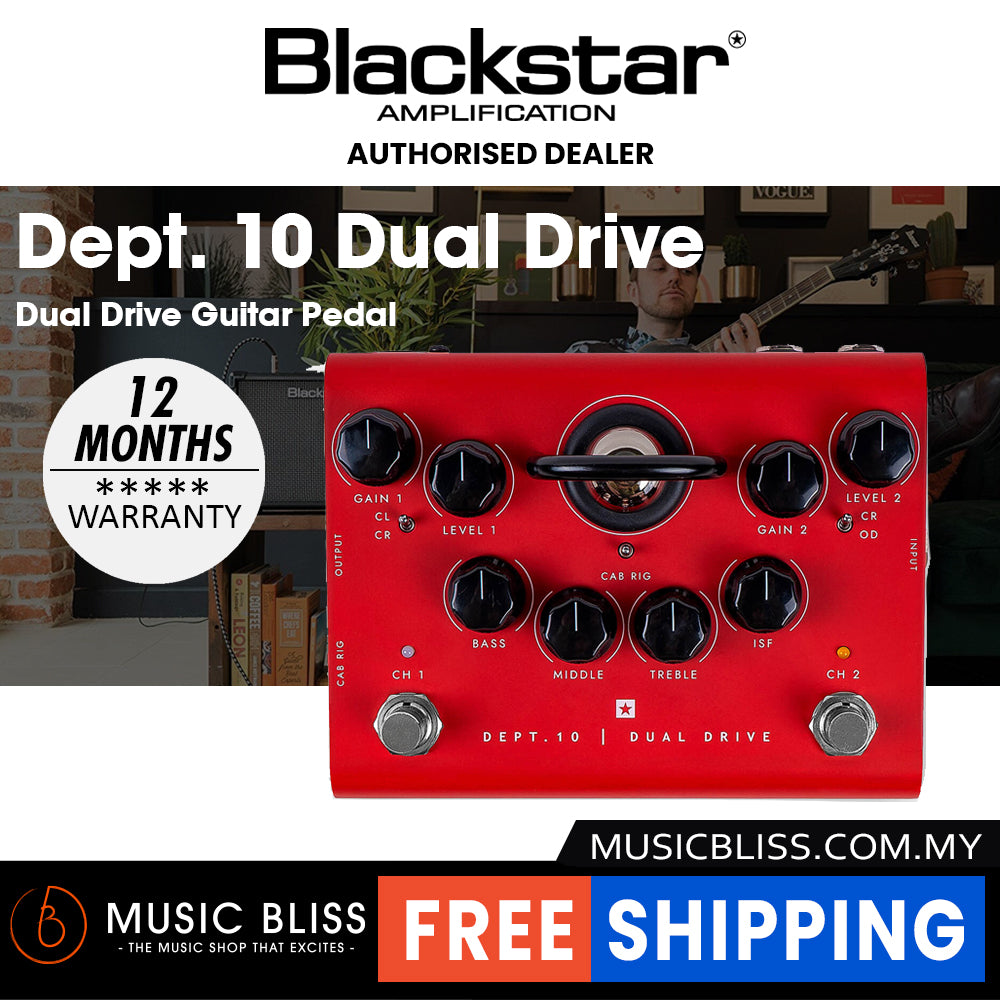 Blackstar Dept. 10 Dual Drive 2-channel Tube Overdrive Pedal | Music Bliss Malaysia