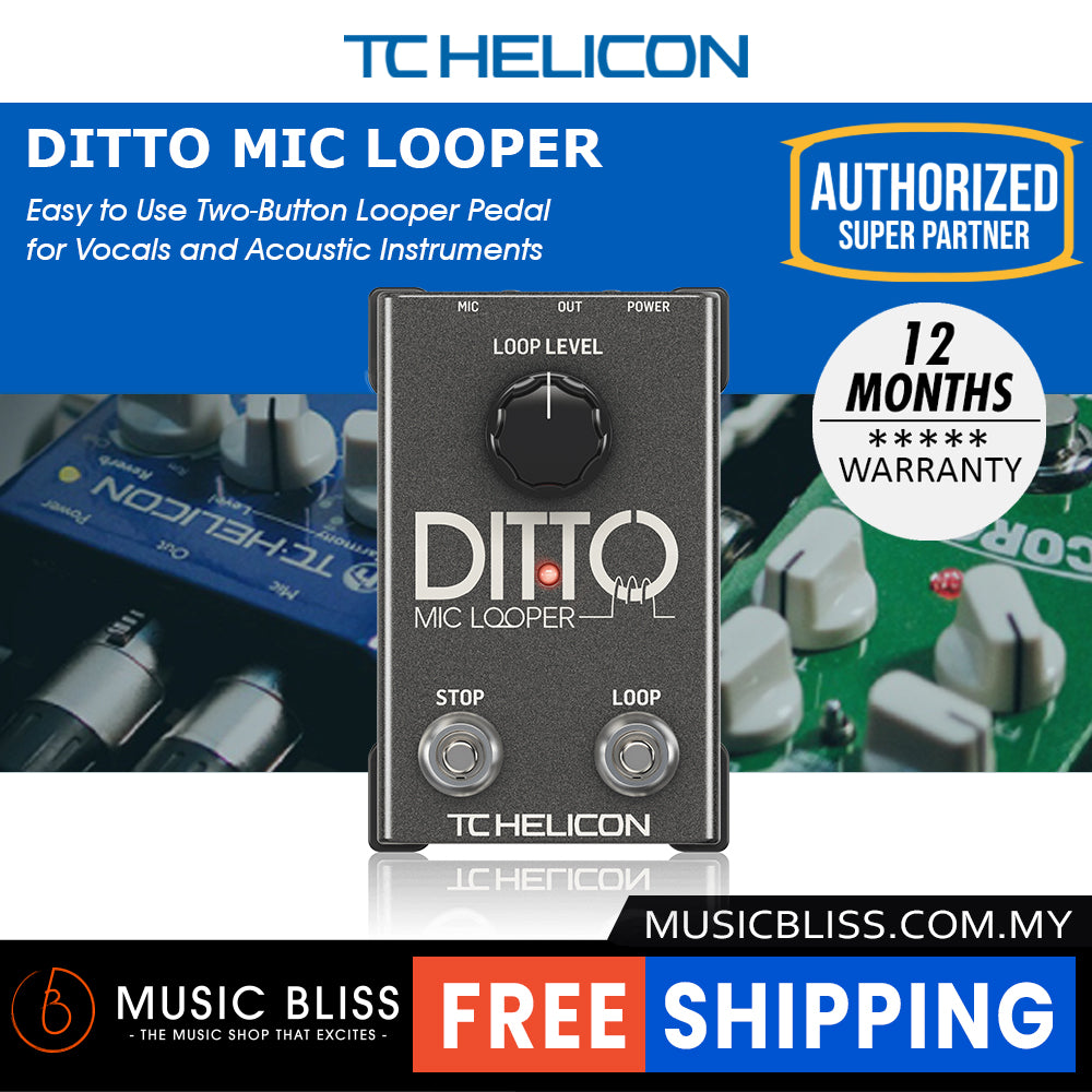 TC-Helicon Ditto Mic Looper Pedal | Music Bliss Malaysia