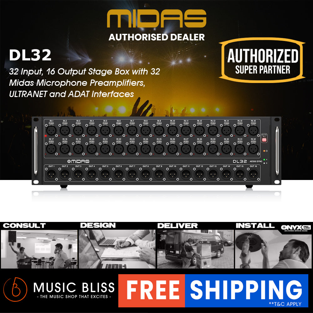 Midas DL-32 32-input/16-output Stage Box (DL32) | Music Bliss Malaysia