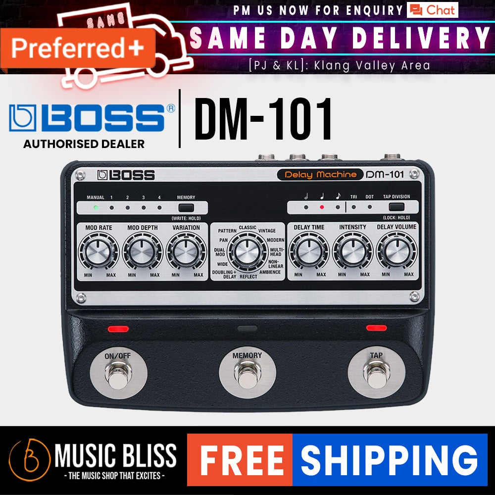 Boss DM-101 Delay Machine Pedal (DM101) | Music Bliss Malaysia