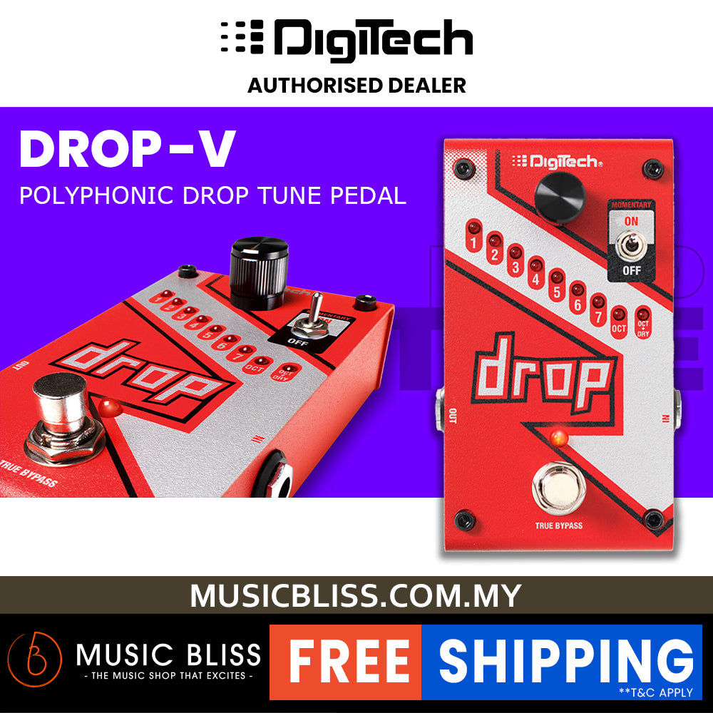 DigiTech Drop Polyphonic Drop Tune Pitch-Shift Pedal | Music Bliss Malaysia