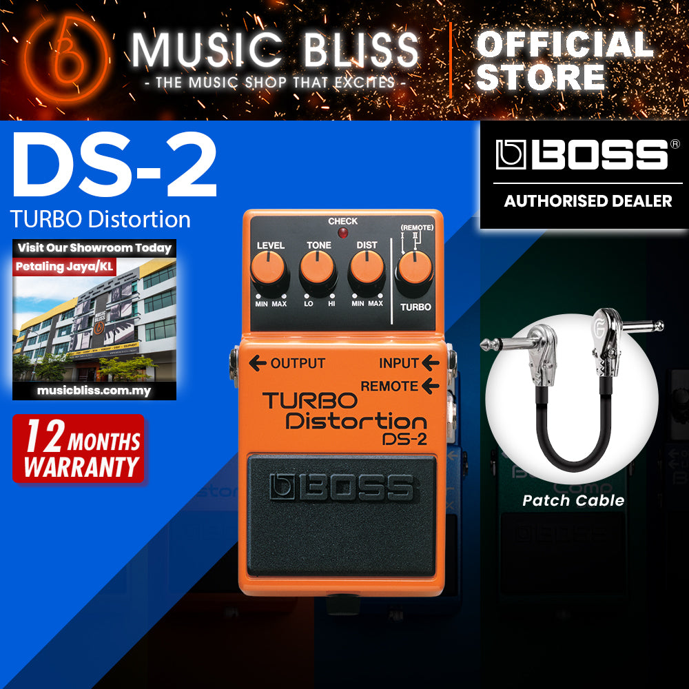 Boss DS-2 Turbo Distortion Guitar Effects Pedal | Music Bliss Malaysia