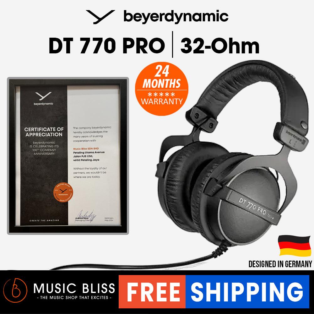 Beyerdynamic DT 770 PRO 32 Ohm Over-Ear Studio Headphones in Black ...
