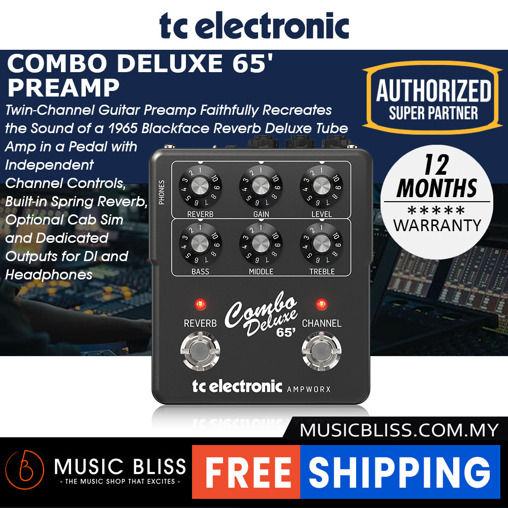 TC Electronic Ampworx Combo Deluxe '65 Preamp Pedal | Music Bliss Malaysia