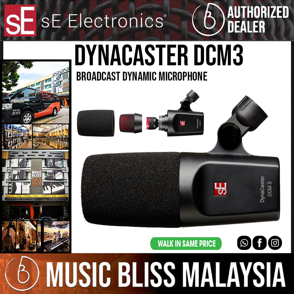 sE Electronics DynaCaster DCM3 Dynamic Broadcast Microphone | Music Bliss Malaysia